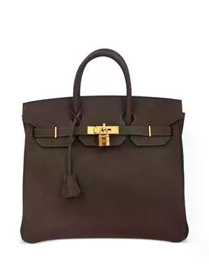 Hermès 1997 32 Birkin Havane Fjord Haut A Courroies Tote Bag - Brown