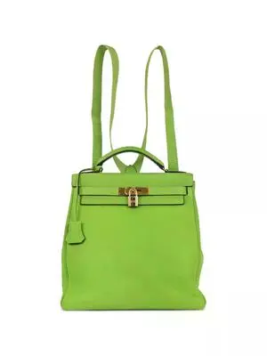 Hermès 2004 Togo Kelly A Dos Gm Leather Backpack - Green