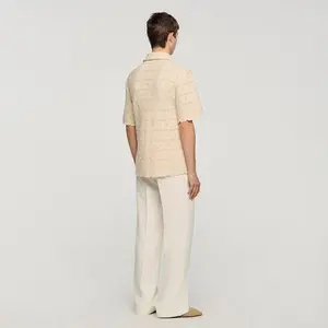 Sandro Cotton Broderie Anglaise Shirt - Ecru