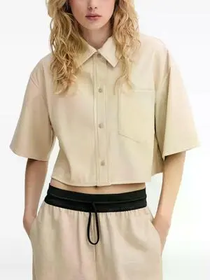 STAND STUDIO Pocket-detail Cropped Shirt - Neutrals