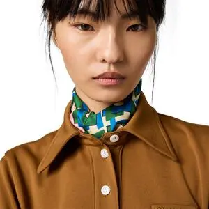 Miu Miu Technical Jersey Polo Shirt - Cinnamon