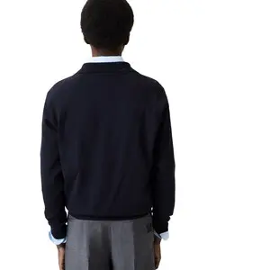 Miu Miu Wool Polo Sweater - Blue/grey
