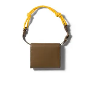 Miu Miu Leather Shoulder Wallet - Tundra/yellow