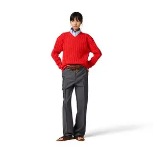 Miu Miu Technical Yarn V-neck Sweater
