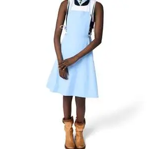 Miu Miu Poplin Apron - Light Blue