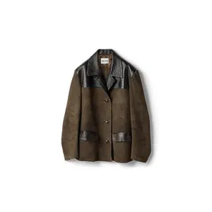 Miu Miu Suede Jacket - Mud