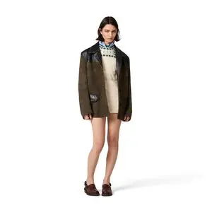 Miu Miu Suede Jacket - Mud