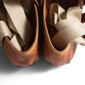 Miu Miu Nappa And Calf Leather Ballerinas - Caramel