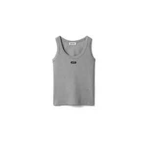 Miu Miu Ribbed Jersey Tank Top