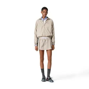 Miu Miu Washed Twill Blouson Jacket - Khaki/green