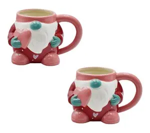 TEMP-TATIONS As Is Seasonal Set Of 18-oz Gnome Mugs - One-color