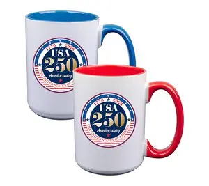 THE MEMORY COMPANY Usa 250 2pk Inner Color Mugs - One-color