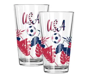 THE MEMORY COMPANY Usa 2pk 16oz Pint Glass - One-color