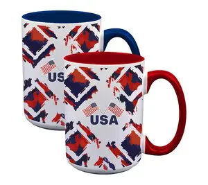 THE MEMORY COMPANY Usa 2pk 15oz Inner Color Mug - One-color