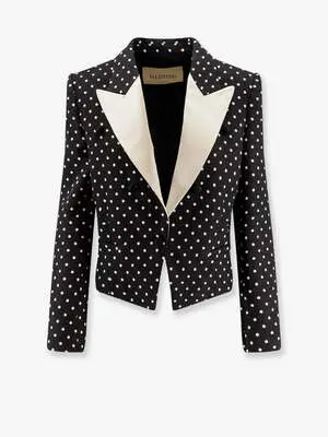 Valentino Garavani Polkadots Viscose Blazer - Black