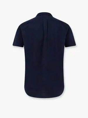 Polo Ralph Lauren Cotton Shirt With Front Embroidered Logo - Blue