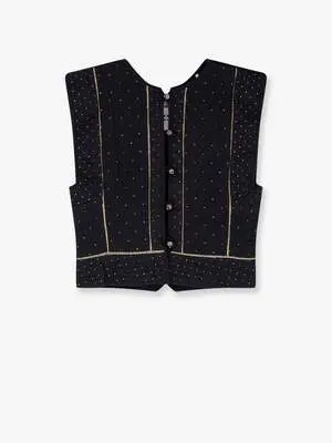 MARANT ETOILE Volana Padded And Quilted Vest - Black