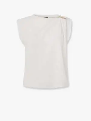 Pinko Stretch Cotton Melody Top - White