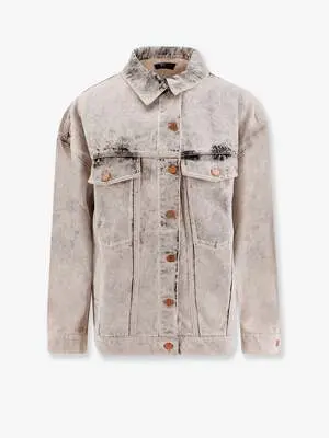 3x1 Bleached Denim Trucker Jacket - Grey