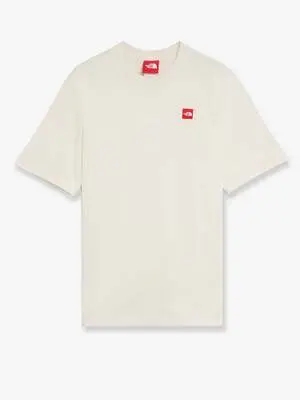 The North Face Cotton Tshirt With Front Logo Patch - White