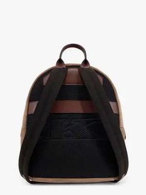 Kiton Suede Backpack With Logo