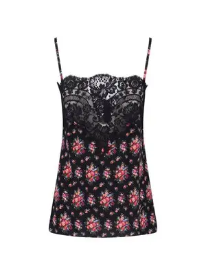 Dolce & Gabbana Silk Charmeuse Top - Black