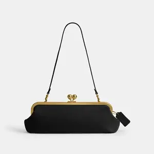 COACH Kisslock Frame Bag 30 - Brass/black