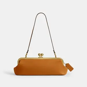 COACH Kisslock Frame Bag 30 Brass/saffron