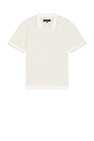 Rag & Bone Harvey Rib Polo - Chalk
