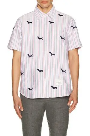 Thom Browne Straight Fit Allover Hector Shirt