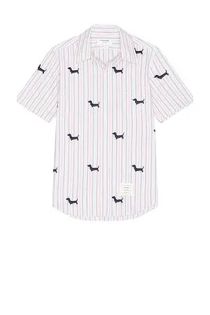 Thom Browne Straight Fit Allover Hector Shirt