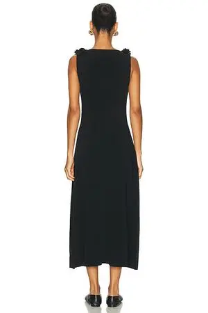 Altuzarra Woolfe Dress With 3d Floral Appliques