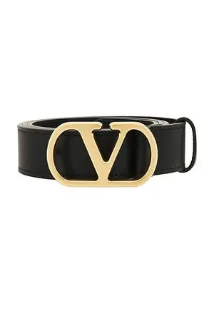 Valentino Garavani Brass Logo Belt