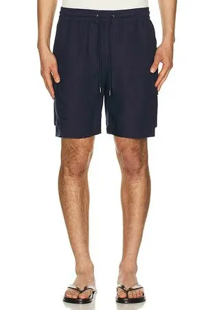 Onia Air Linen Pull-on Cargo Short - Deep Navy