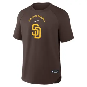 Nike San Diego Padres Authentic Collection Batting Practice Pregame Mlb Top - Brown