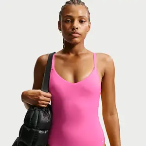 Nike Effortless Essential V-neck One-piece - Pink