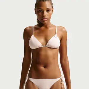 Nike Swim Effortless Essential Tie String Bikini Bottom - White