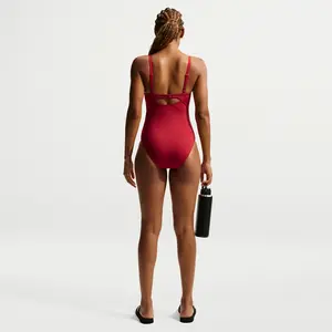 Nike Effortless Essential V-neck One Piece - Red