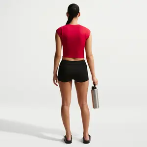 Nike Cap Sleeve Swim Top - Red