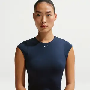 Nike Effortless Essential Cap Sleeve Swim Top - Blue