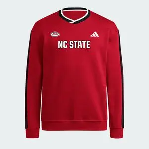 Adidas Nc State Wolfpack 3-stripes Fleece Crew