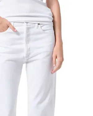 AGOLDE 90's Crop Mid Rise Loose Jeans - Marshmallow
