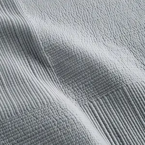 HUDSON PARK COLLECTION Linear Patch Coverlet, Full/queen Exclusive - Silver Ice