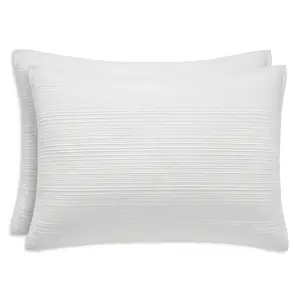 HUDSON PARK COLLECTION Linear Patch Sham Set, Standard Exclusive - Fresh White