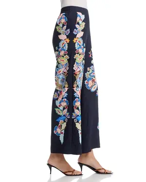 T Tahari Printed Pull On Pants