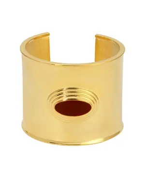 HEAVEN MAYHEM Matilde Cuff With Burgundy Enamel - Gold