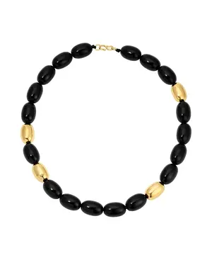 HEAVEN MAYHEM Clementine Necklace - Black And Gold