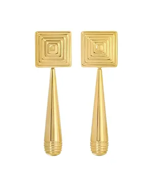 HEAVEN MAYHEM Iris Sculptural Drop Earrings - Gold