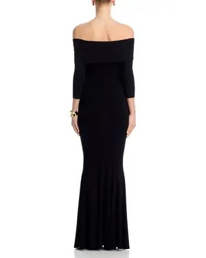 Norma Kamali Fishtail Gown - Black