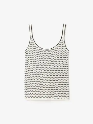 HOUSE OF DAGMAR Lace Camisole Top - White Black